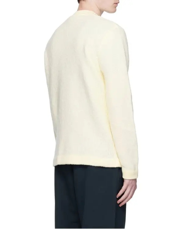 Stone Island Crewneck Jumper With Logo Patch - Ivory