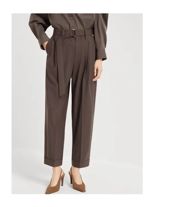 Brunello Cucinelli Belted Tailored Trousers