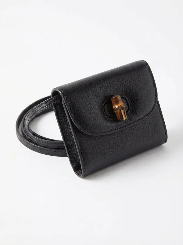 Gucci Bamboo Card Case On Strap