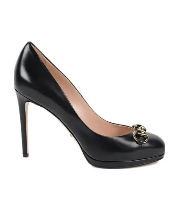 Gucci Horsebit Detail High Heel Pumps - Black