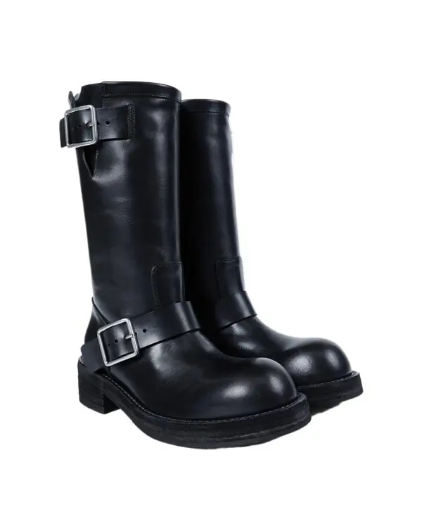 ANN DEMEULEMEESTER Sarith Engineer Buckles Biker Boots