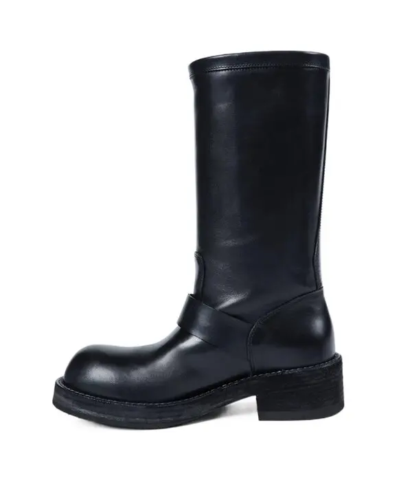 ANN DEMEULEMEESTER Sarith Engineer Buckles Biker Boots