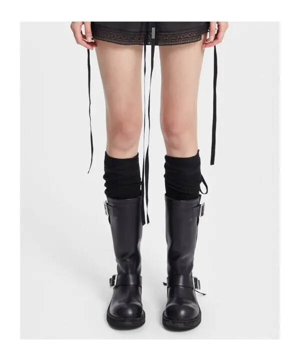 ANN DEMEULEMEESTER Sarith Engineer Buckles Biker Boots