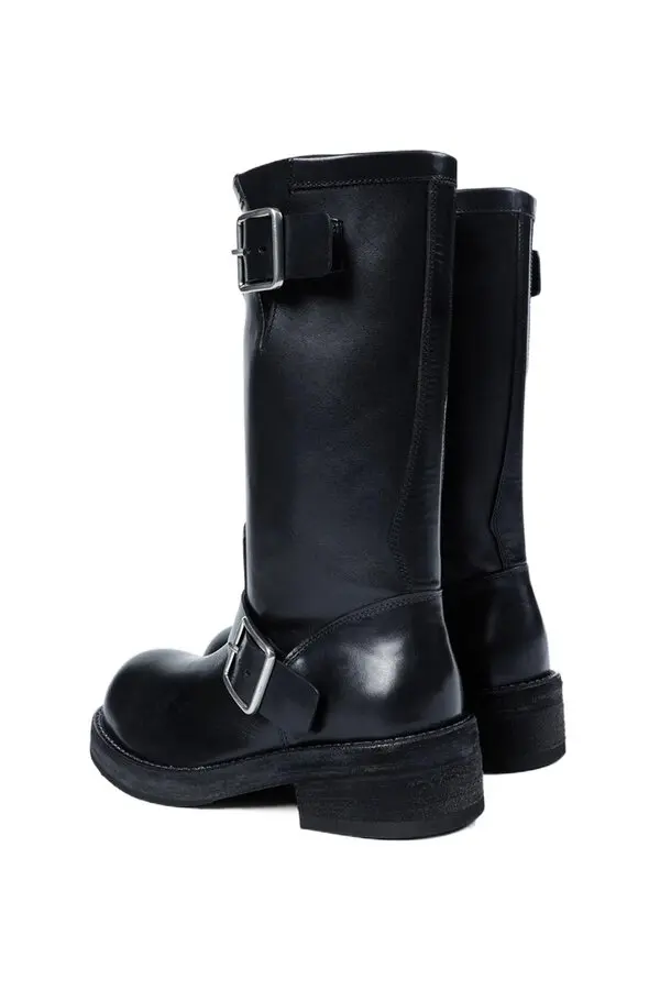 ANN DEMEULEMEESTER Sarith Engineer Buckles Biker Boots
