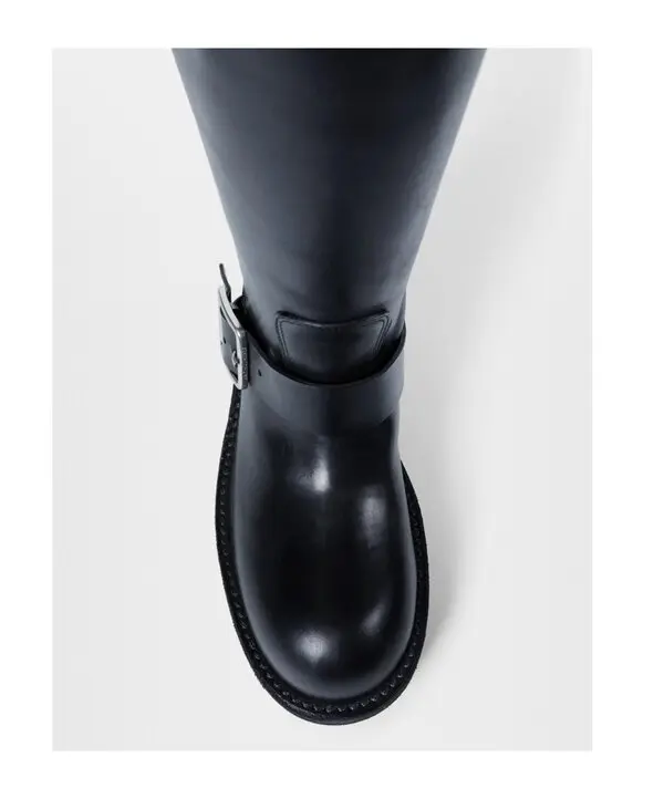 ANN DEMEULEMEESTER Sarith Engineer Buckles Biker Boots