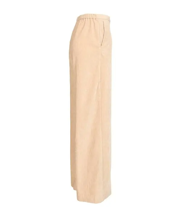 FORTE_FORTE High-waisted Velvet Wide Leg Pants