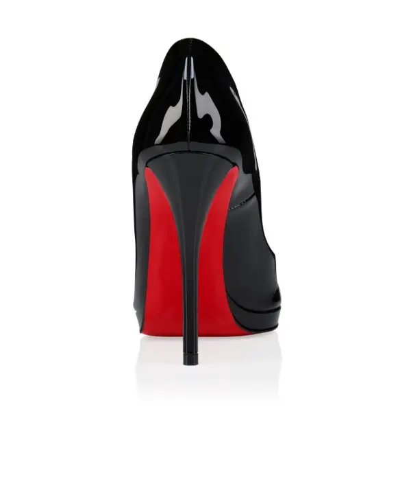 CHRISTIAN LOUBOUTIN Lady Z Patent Leather Peep-toe Pumps