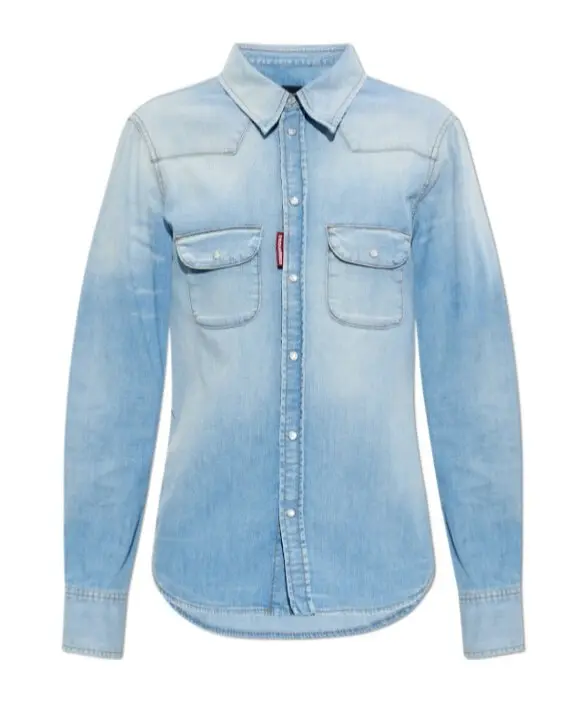 Dsquared2 Buttoned Denim Shirt - Blue