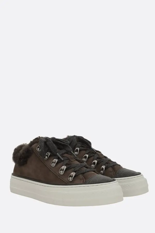 Brunello Cucinelli Low-top Sneakers With Fur Trim