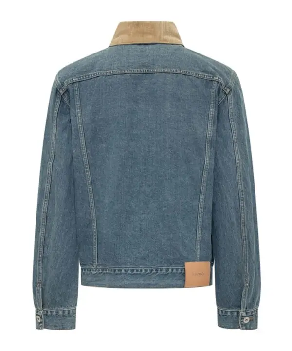 J.W.ANDERSON Denim Trucker Jacket With Corduroy Collar - Medium Blue
