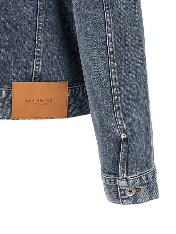 J.W.ANDERSON Denim Trucker Jacket With Corduroy Collar - Medium Blue