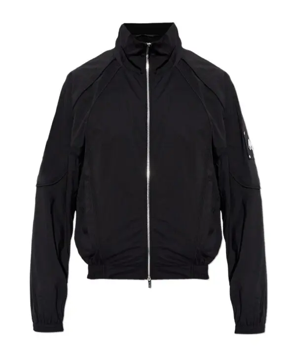Moose Knuckles Logo Plaque Bomber Jacket - Black