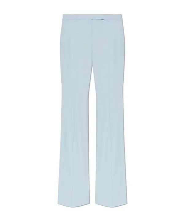 Alexander McQueen Tailored Trousers With Creased Detailing - Light Blue