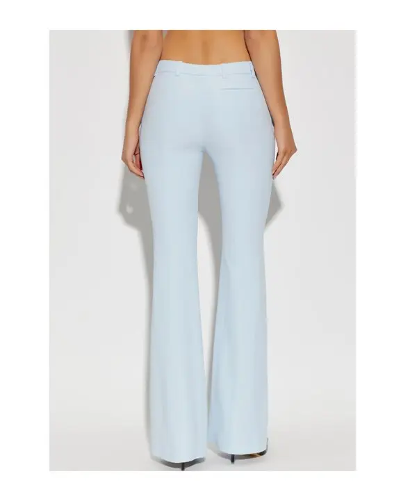 Alexander McQueen Tailored Trousers With Creased Detailing - Light Blue