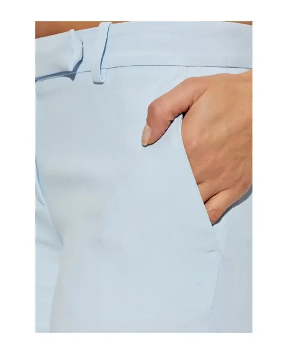 Alexander McQueen Tailored Trousers With Creased Detailing - Light Blue