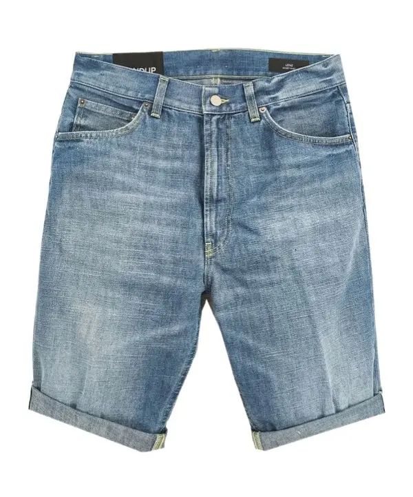 DONDUP Logo Detail Denim Shorts - Blue