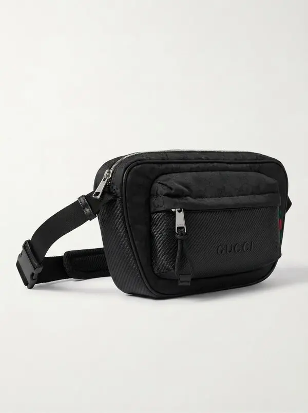 Gucci Nexus Logo Detailed Large Sling Bag - Black