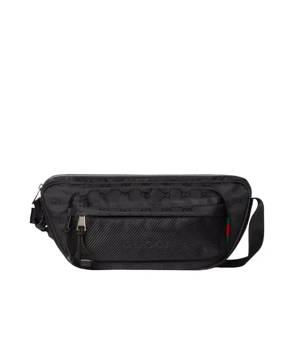 Gucci Nexus Logo Detailed Large Sling Bag - Black