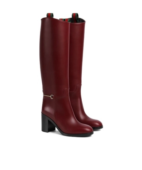 Gucci Slim Horsebit Boots - Red