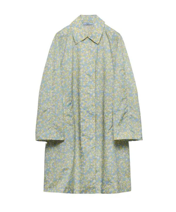 Prada Floral-printed Long-sleeved Coat