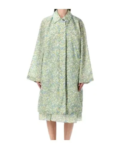 Prada Floral-printed Long-sleeved Coat