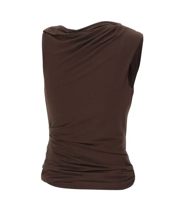 ENTIRE STUDIOS Draped Sleeveless Top - Black