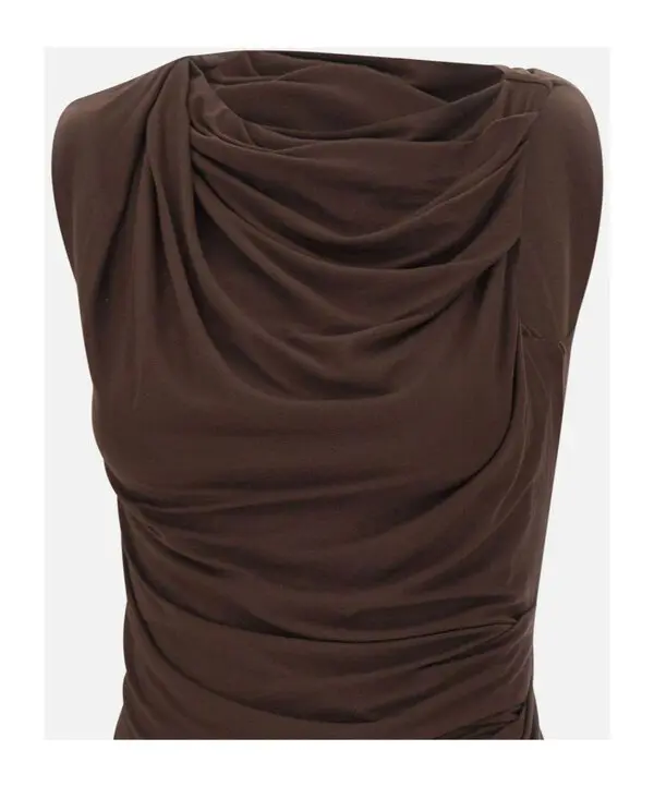 ENTIRE STUDIOS Draped Sleeveless Top - Black