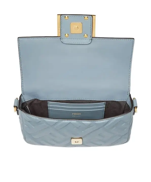 Fendi Baguette Ff Embossed Mini Shoulder Bag