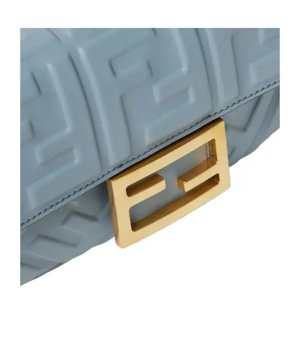 Fendi Baguette Ff Embossed Mini Shoulder Bag