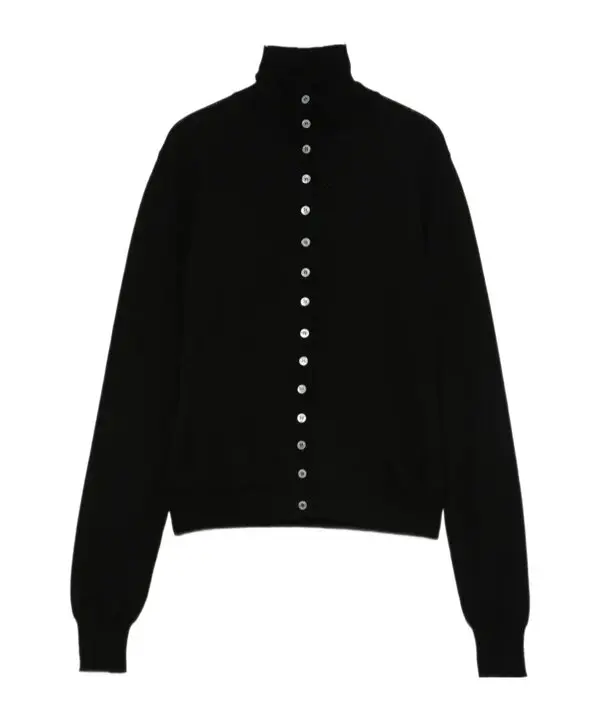 Moschino Buttoned Turtleneck Cardigan