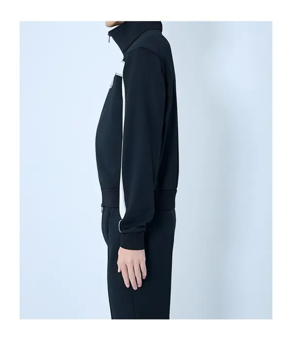 Moncler Contrast Stripe Zip Sweatshirt