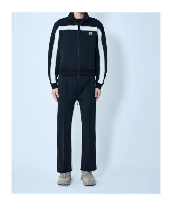 Moncler Contrast Stripe Zip Sweatshirt