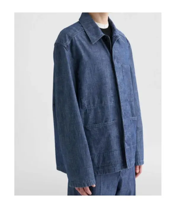 JIL SANDER Chambray Pocket Detail Shirt Jacket