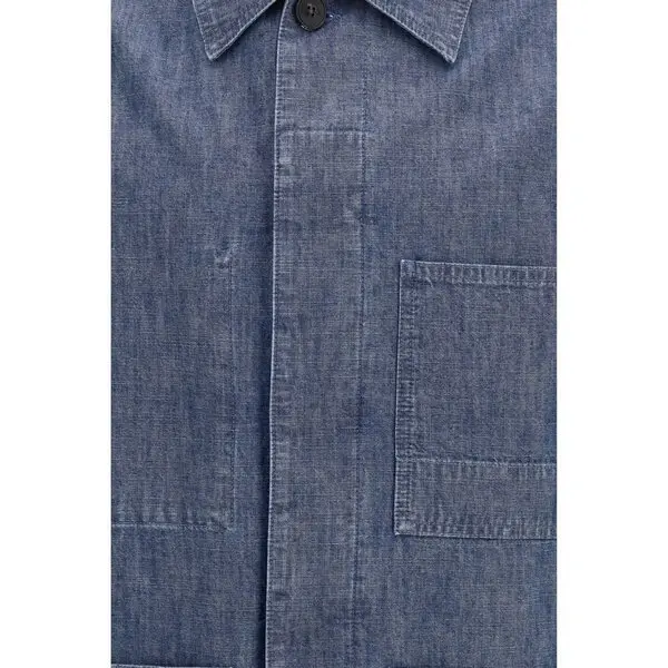 JIL SANDER Chambray Pocket Detail Shirt Jacket - Indigo