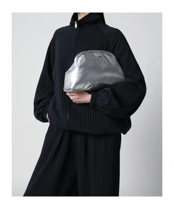 Stella McCartney Metallic Chain Clutch Bag - Silver