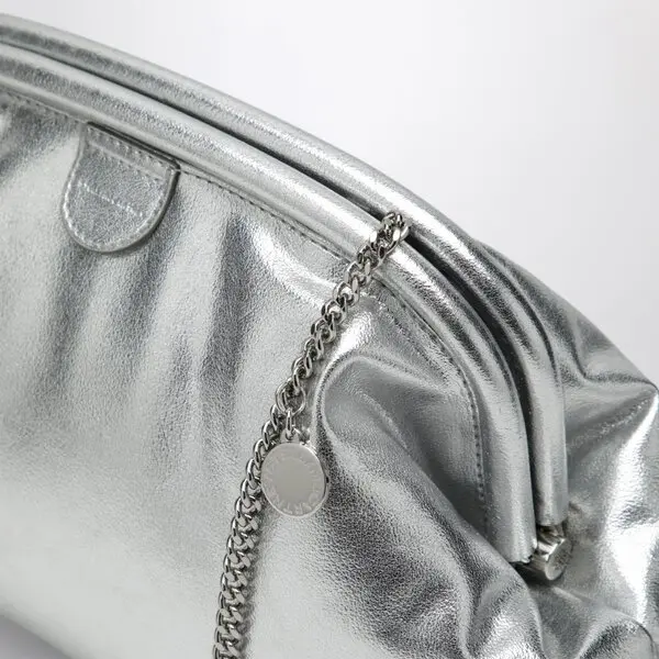 Stella McCartney Metallic Chain Clutch Bag - Silver