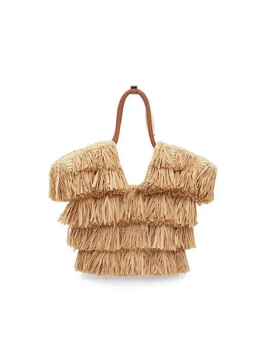 Zimmermann Small Fringe Tote - Nude
