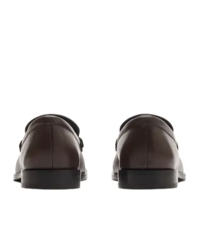 Burberry Cadet Gathered-detail Loafers - Treacle Brown