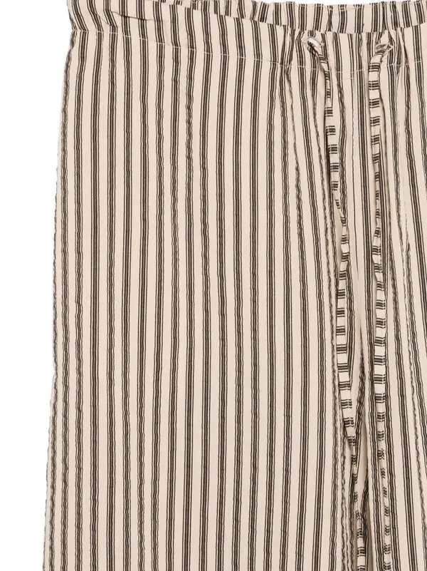 ALYSI Striped Wide-leg Trousers - Nude