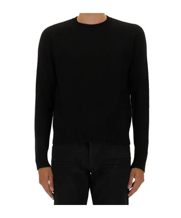 TOM FORD Round Neck Cashmere Sweater - Black