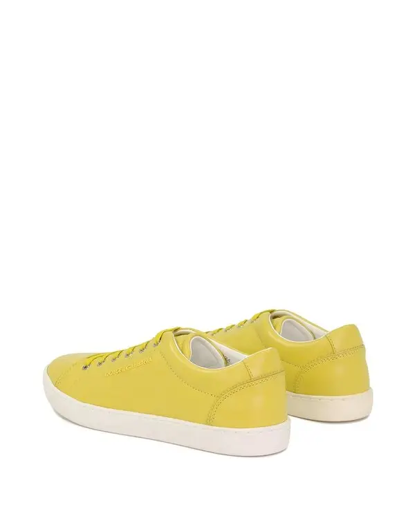 Dolce & Gabbana Round Toe Lace Up Logo Casual Sneakers