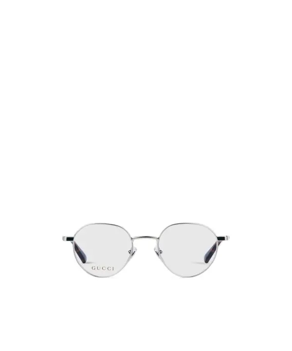 Gucci Round Optical Frame Eyeglasses - Silver