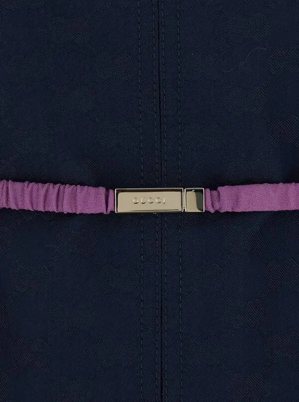 Gucci Monogrammed Zip-up Jacket - Black