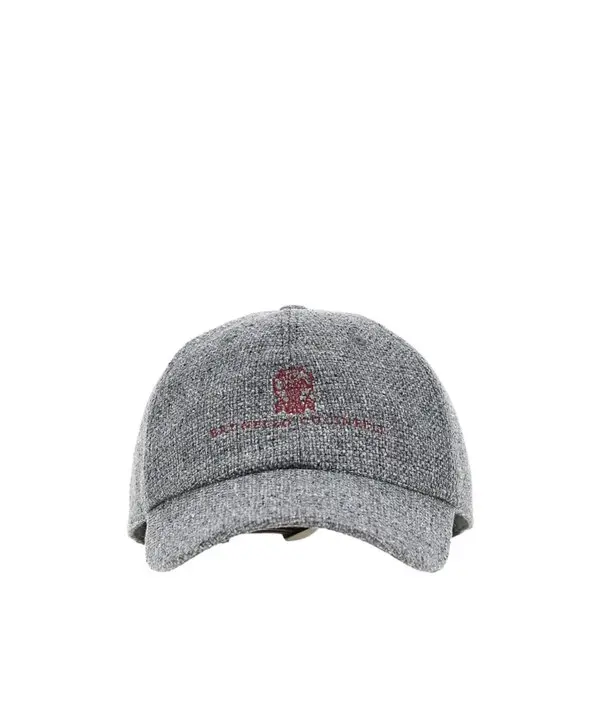 Brunello Cucinelli Textured Baseball Cap - Grey