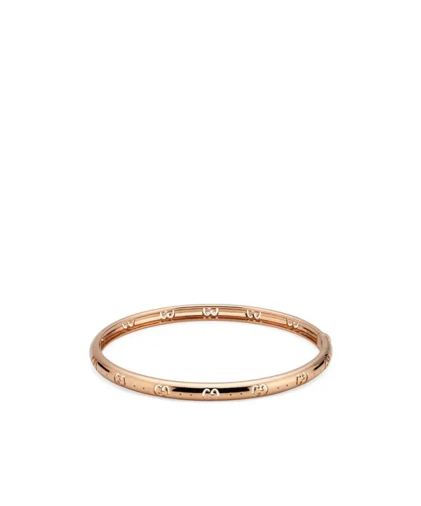 Gucci Icon 18k Gg Bracelet - Rose