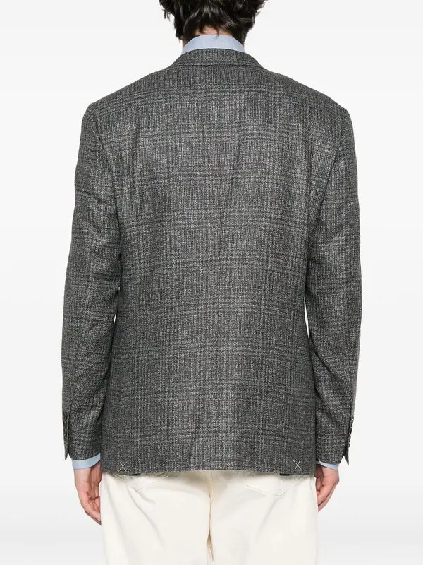 Canali Checked Two-button Blazer