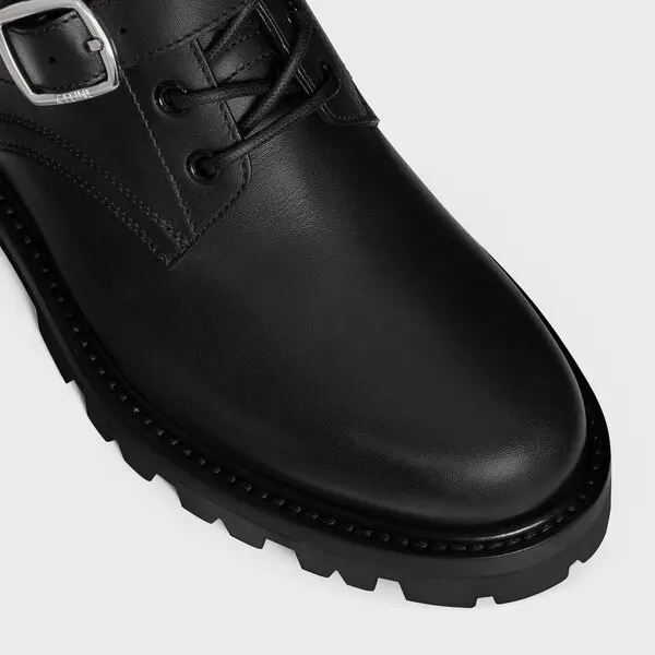 Celine Maggie" Buckle Zipped Boot In Shiny Bull