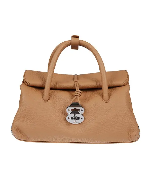 ZANELLATO Small Top Handle Bag With Studded Detailing - Nude