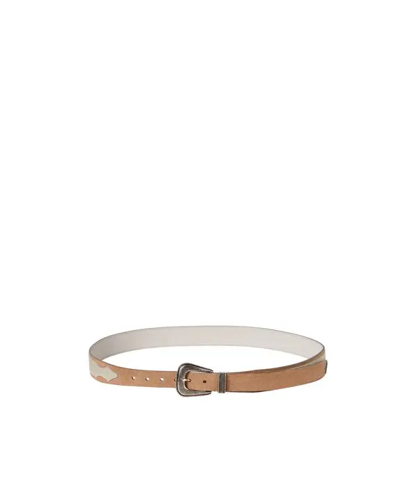 Brunello Cucinelli Two-tone Detailed Buckle Belt - White
