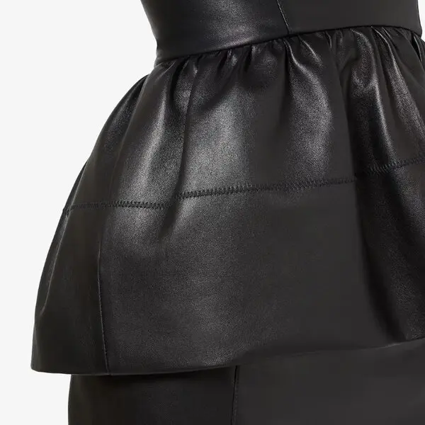 Fendi Strapless Peplum Midi Dress